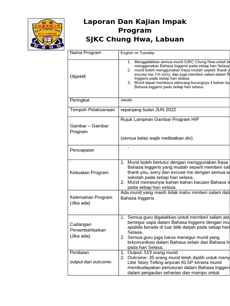 Contoh Laporan Hip | PDF