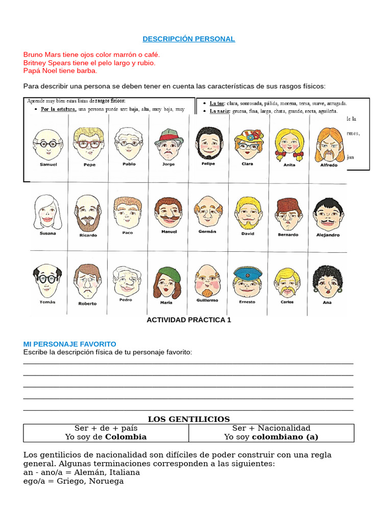 Guia de Descripción Personal | PDF | Lingüística