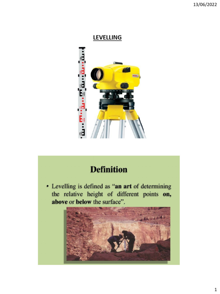 Full Concept of LEVELLING With Numericals. | PDF | Refraction | Curvature