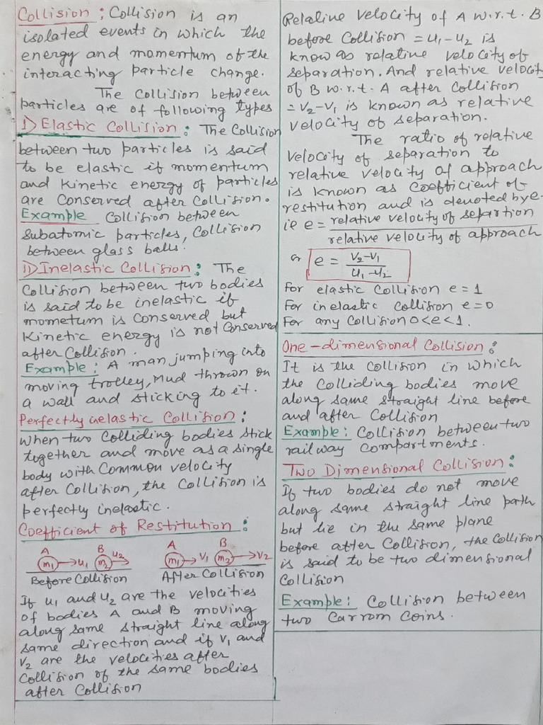 Elastic and Inelastic Collision | PDF | Mechanical Engineering | Collision