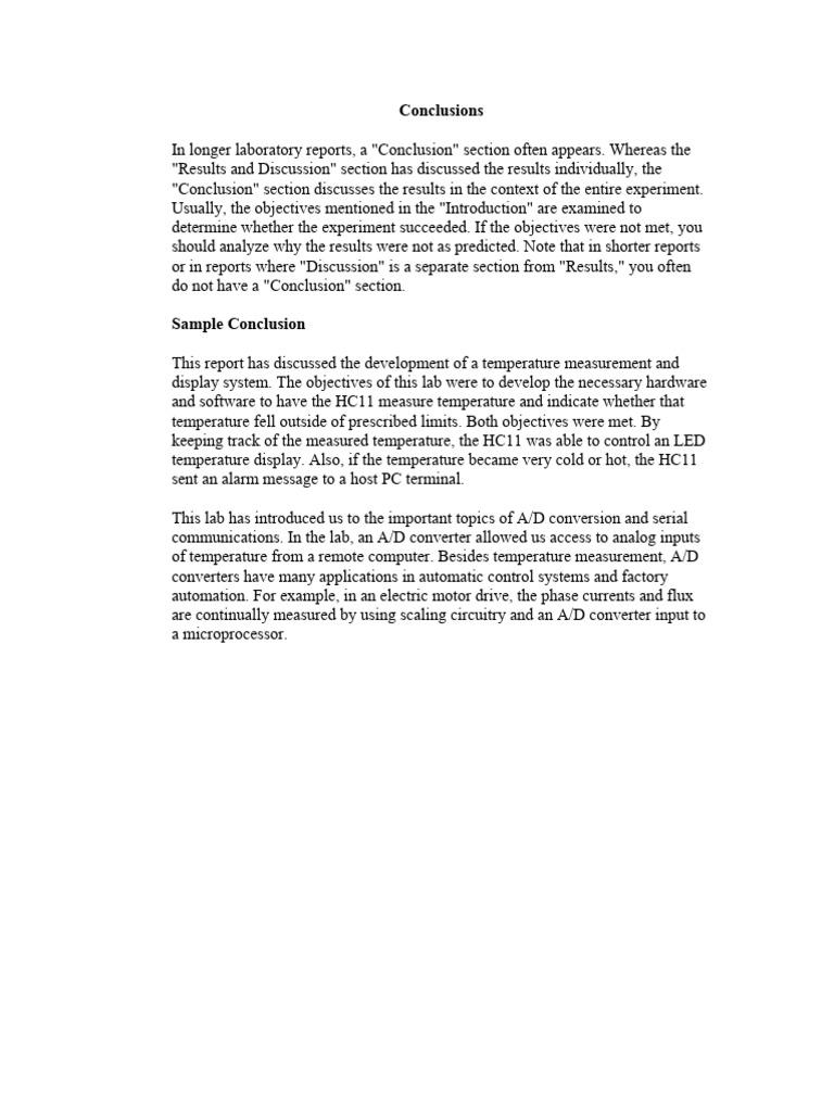 Sample Conclusions | PDF