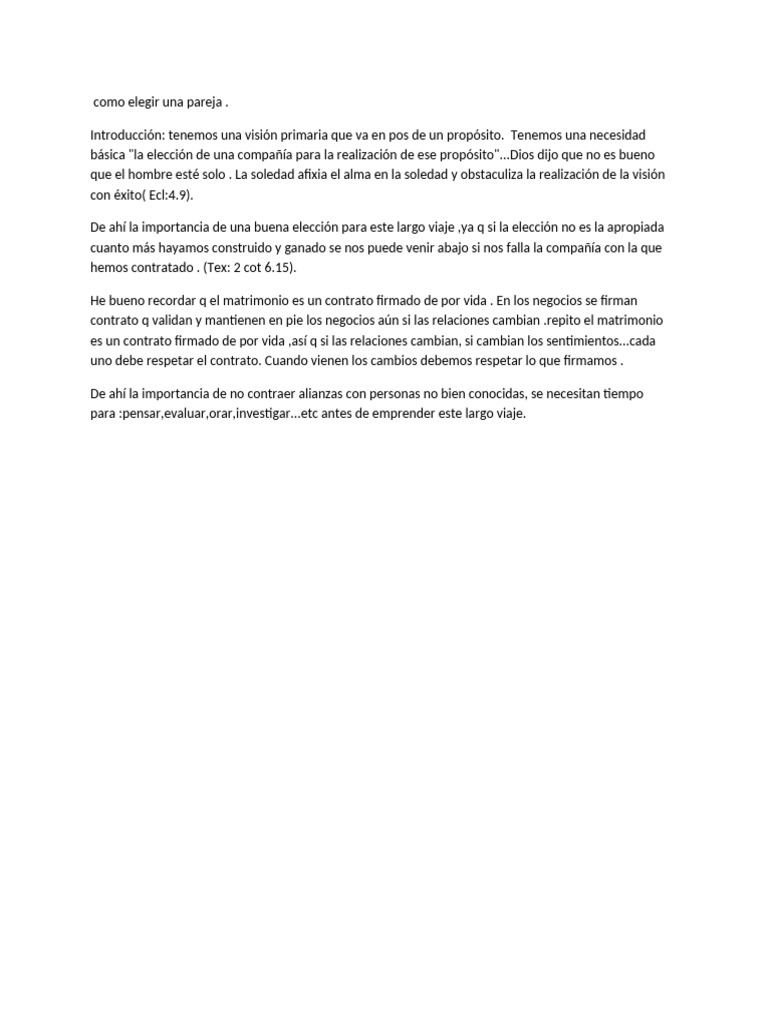 como elegir una pareja adecuada | PDF
