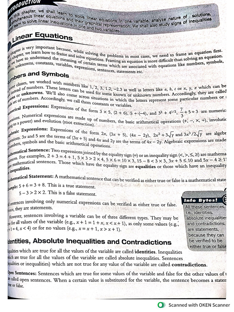 CH 11 Linear Equations | PDF