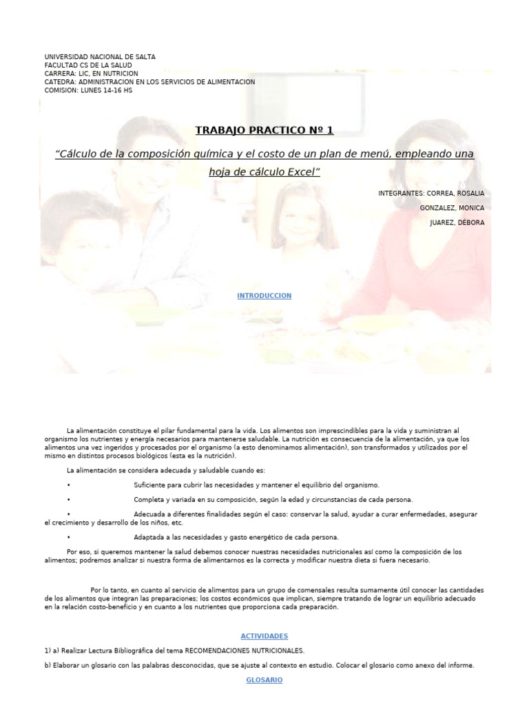 Informe-Tp-1 Con Imagenes | PDF | Nutrición | Dieta y nutrición