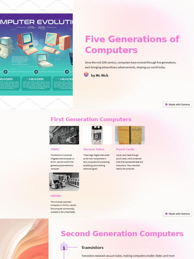 Five Generations of Computers | PDF | Computing | Quantum Computing