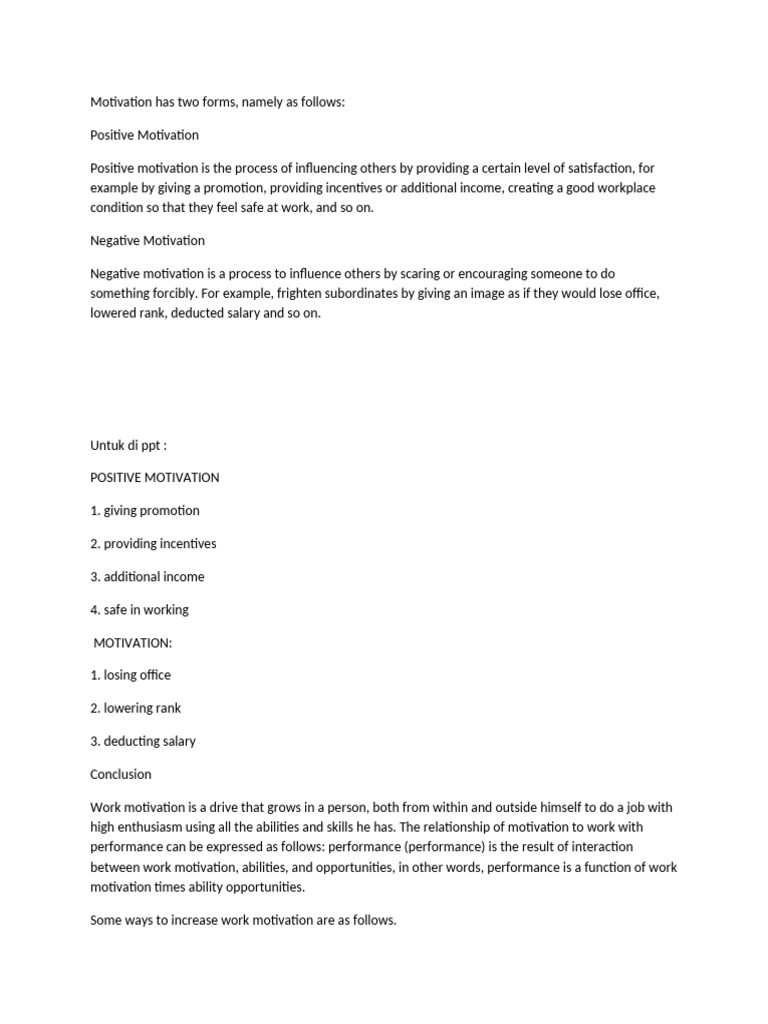 Motivation materi | PDF