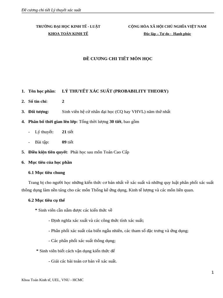 De Cuong LTXS 2021-2022 | PDF