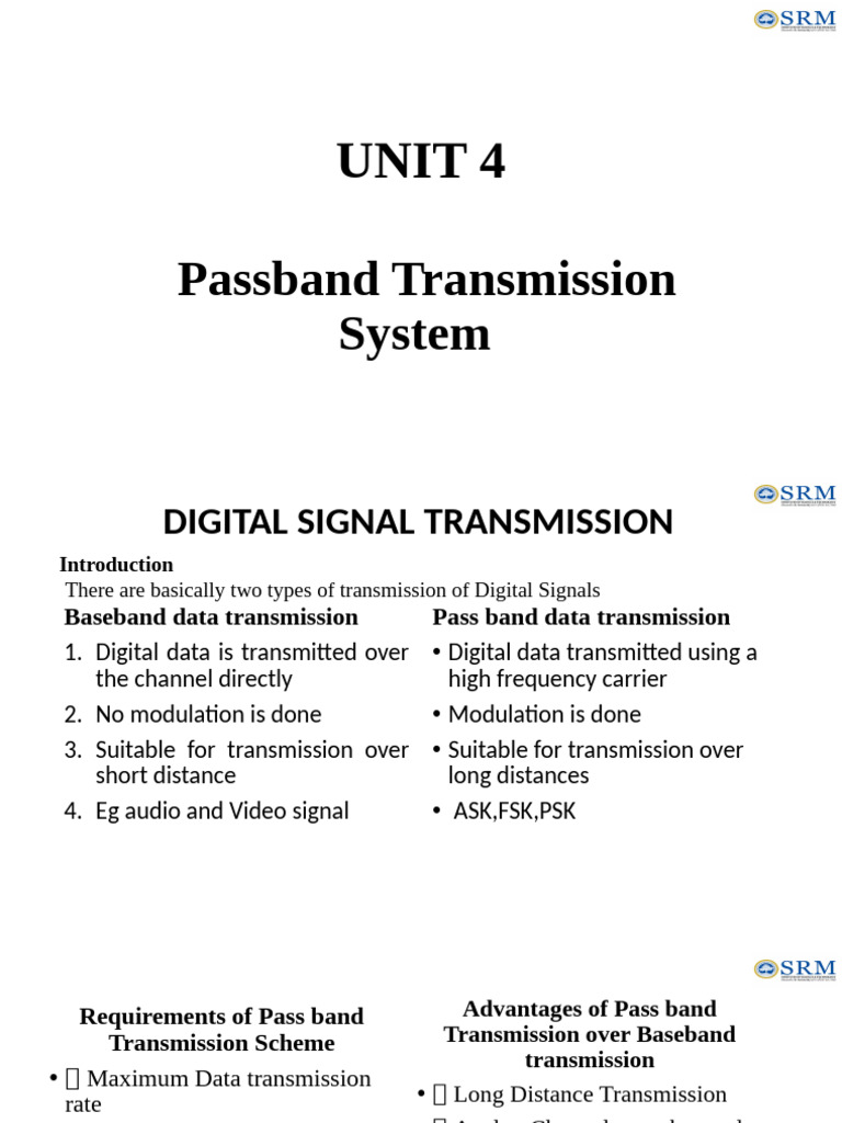 UNIT 4 -part1 (1) | PDF | Modulation | Computer Engineering
