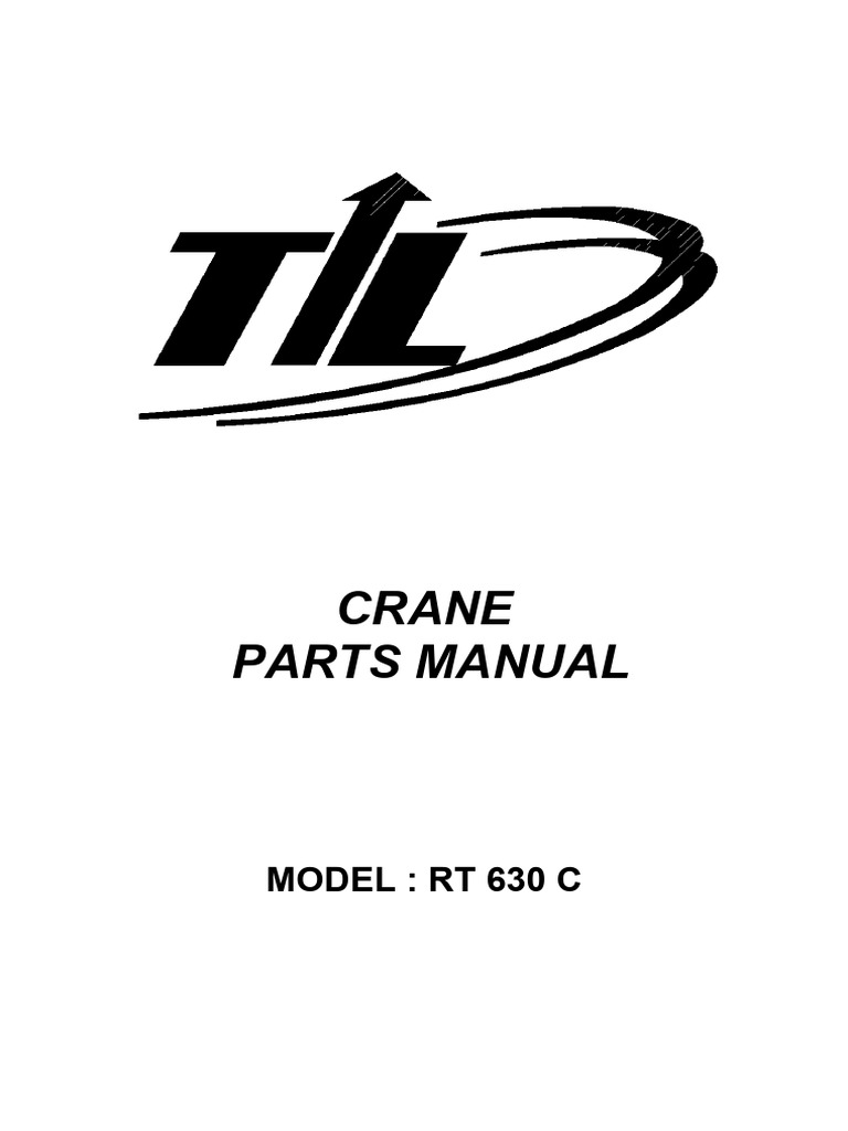 RT 630 C Crane Parts Manual | PDF | Screw | Axle