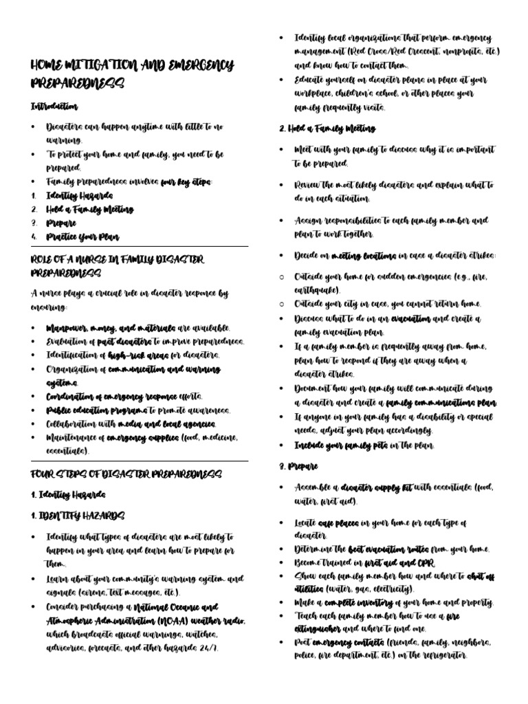 Home Disaster Preparedness Guide | PDF | Emergency Management | Natural ...