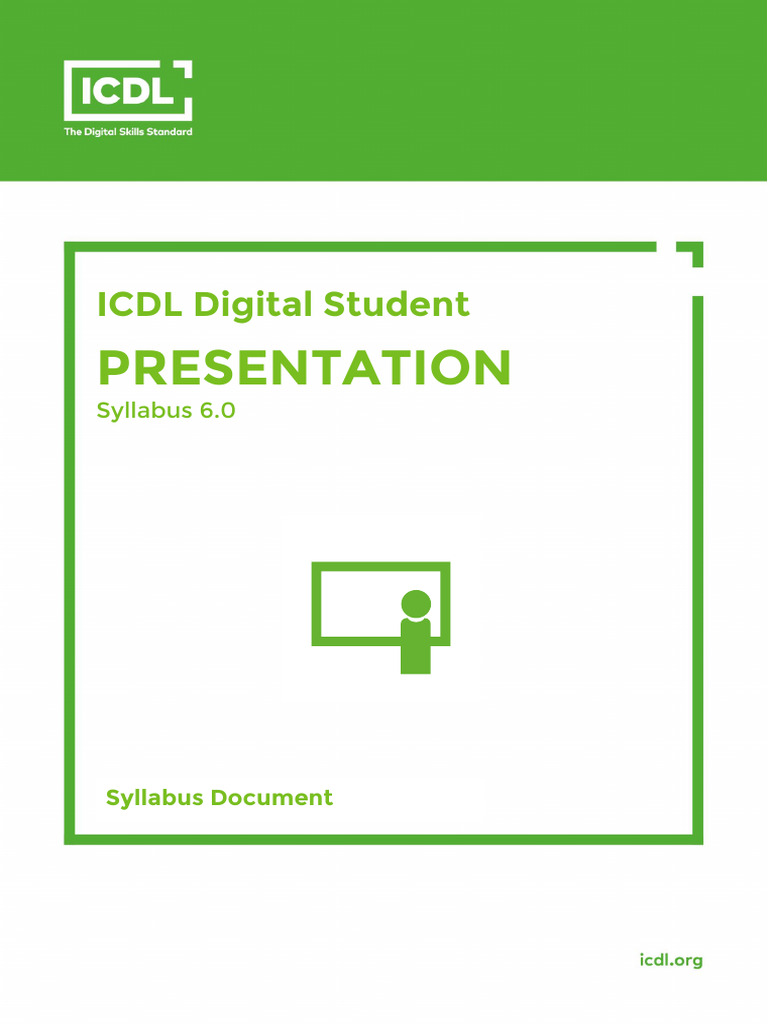 ICDL Digital Student Presentation Syllabus 6.0 | PDF | Page Layout | Hierarchy