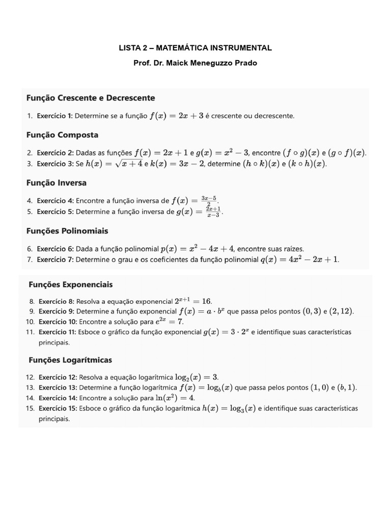 Lista 2 MAICK | PDF