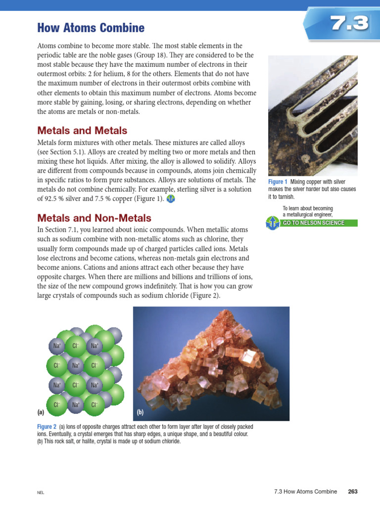 Nelson Textbook Chapter 7.3 | PDF | Chemical Bond | Ion