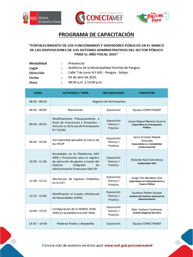 Capacitación en Sistemas Administrativos 2025 | PDF