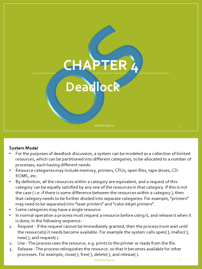 Chapter 4 Deadlock in OS | PDF | Process (Computing) | Scheduling (Computing)