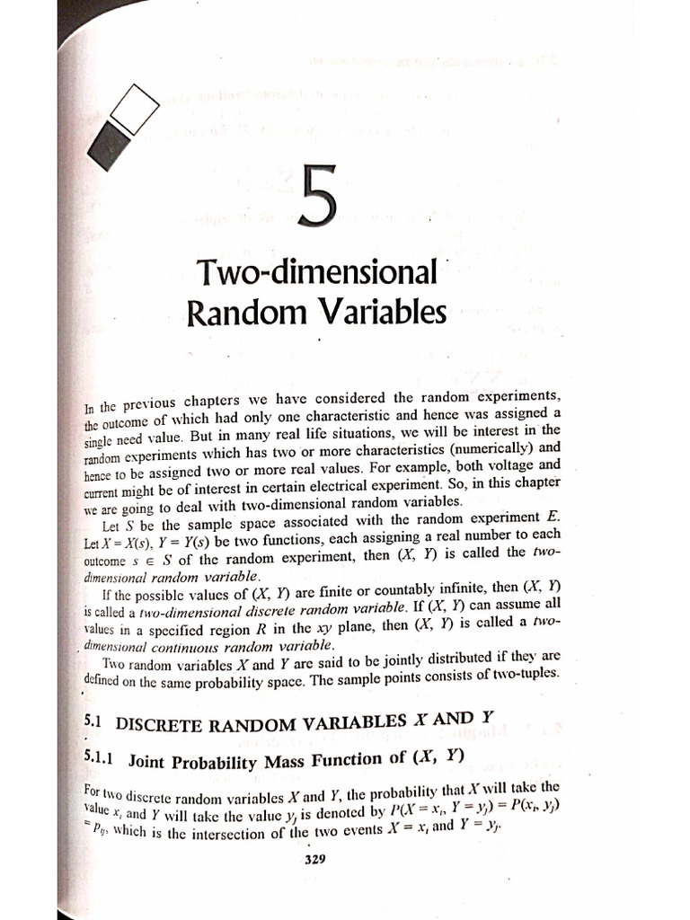 Two Dimensional Random Variable | PDF