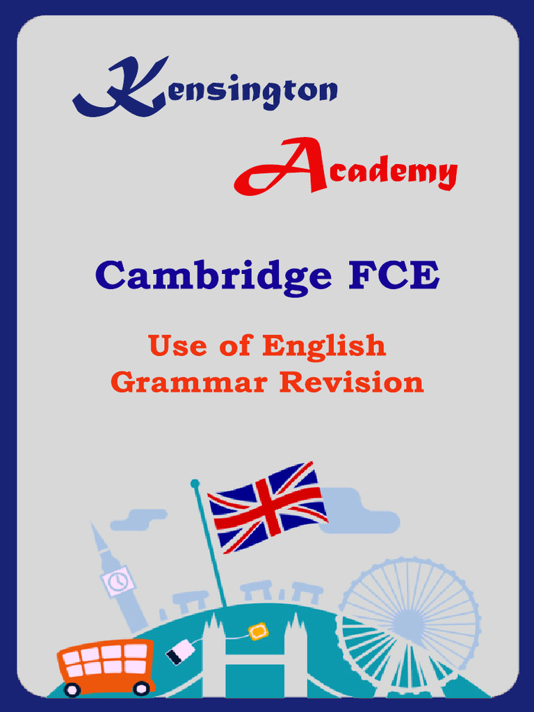 FCE GRAMMAR Revision | PDF