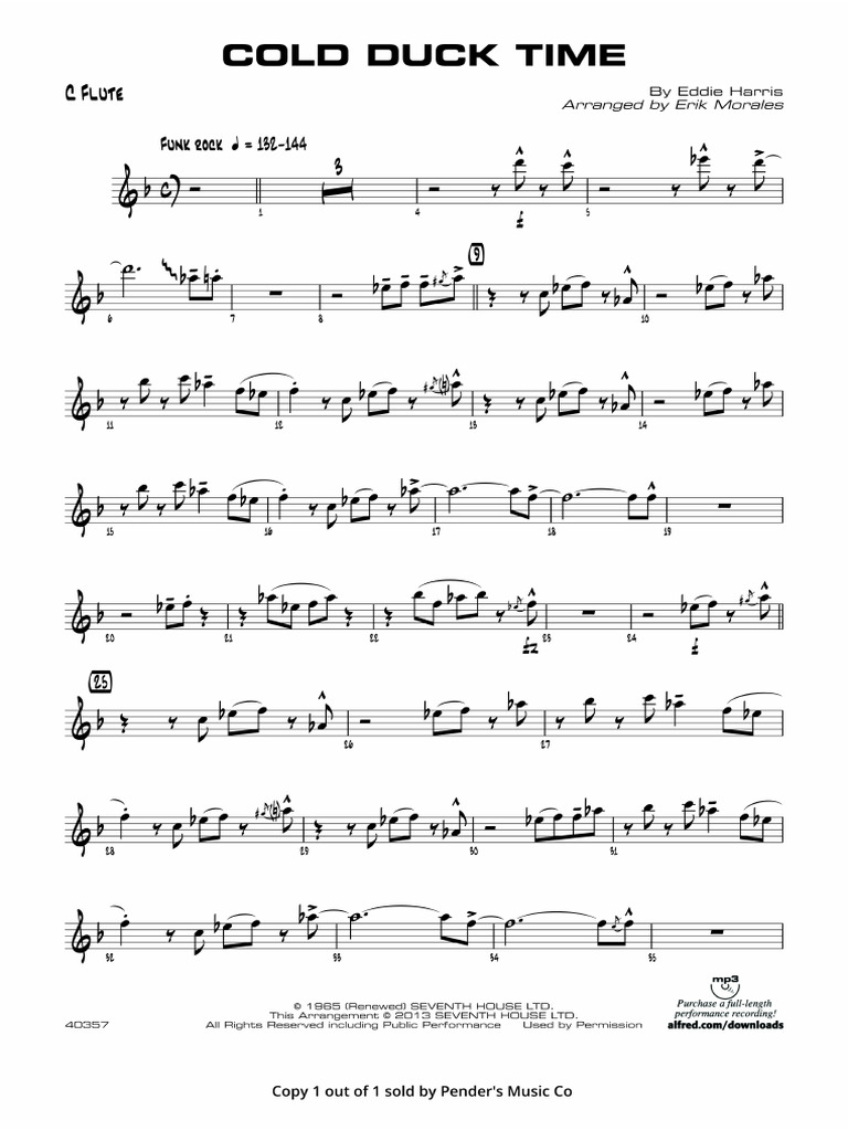 Cold Duck Time Flute | PDF