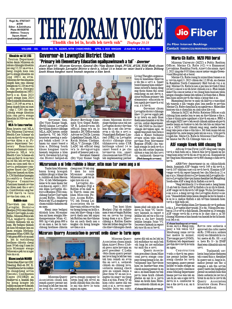 The Zoram Voice 3. 4. 2025 | PDF