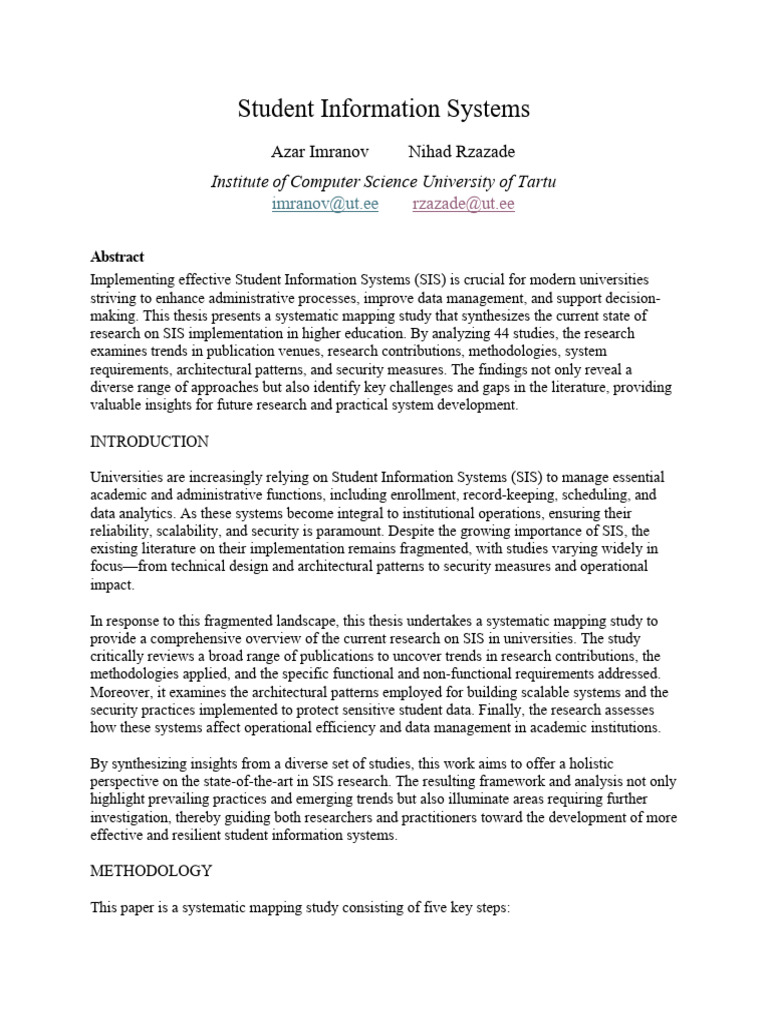 Student Information Systems | PDF | Security | Computer Security