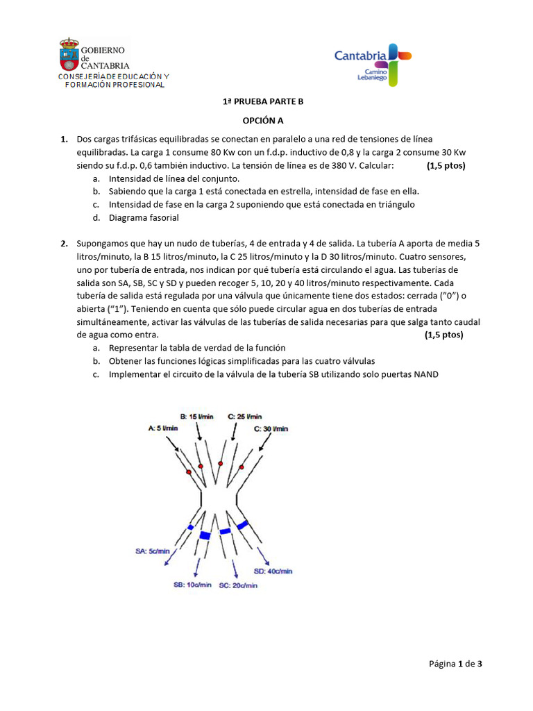 OPCION A Tecnolog¡A | PDF | Corriente eléctrica