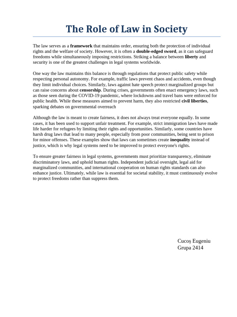 Eseul La Limba Engleza | PDF