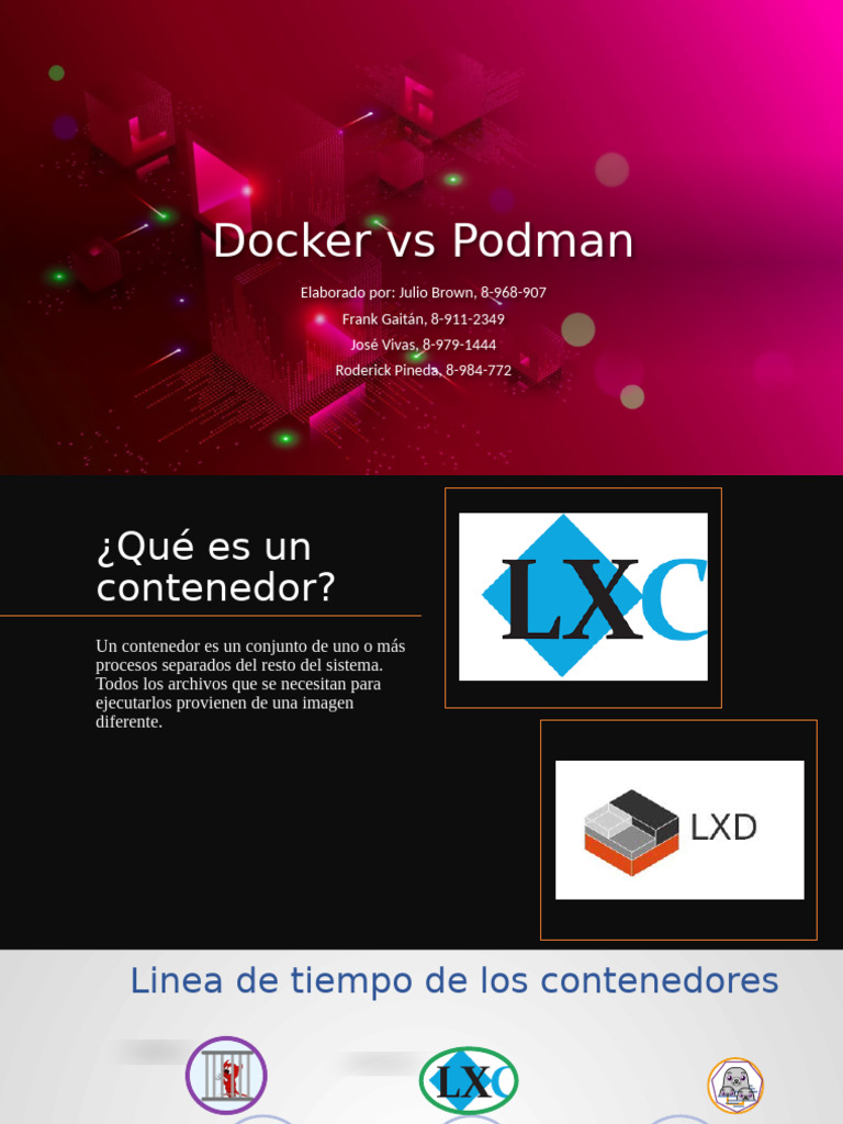 Docker vs Podman-1 | PDF | Variantes Unix | Ingeniería Informática
