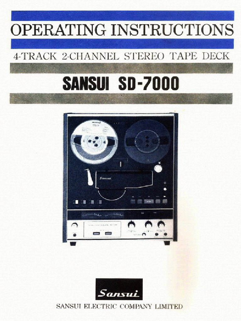 Sansui SD 7000 Owners Manual | PDF