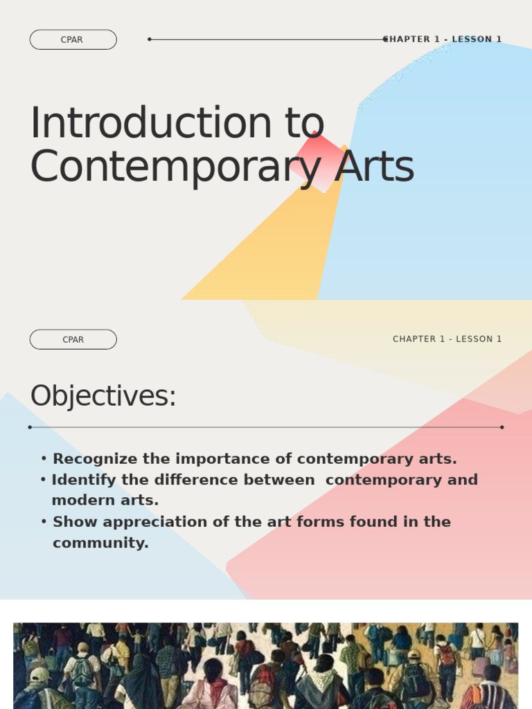 (Revised) CPAR Lesson 1 Introduction To Contemporary Art | PDF | Humanities | Aesthetics