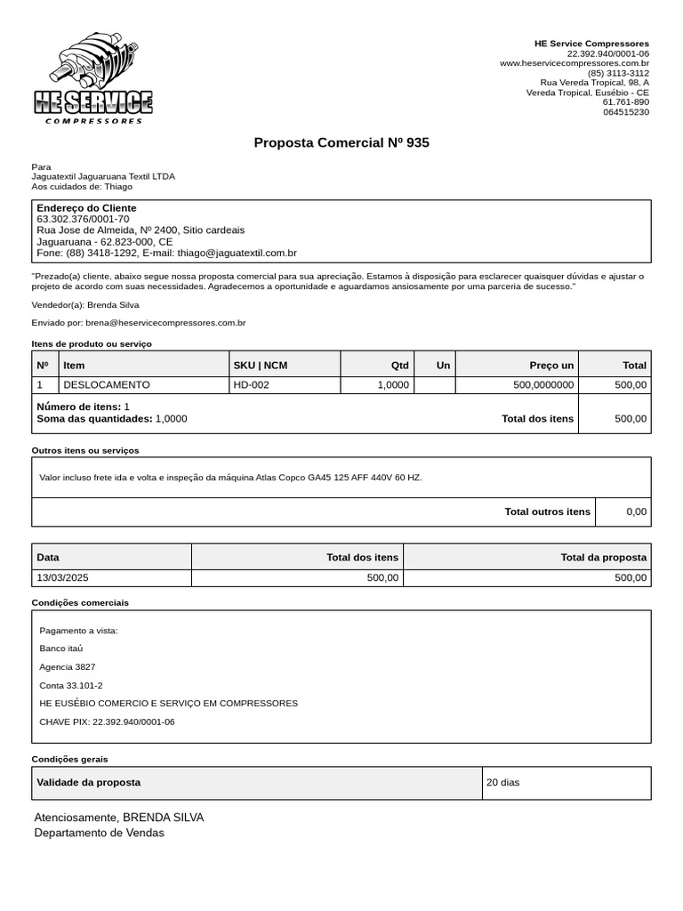 Proposta Comercial890532237 | PDF
