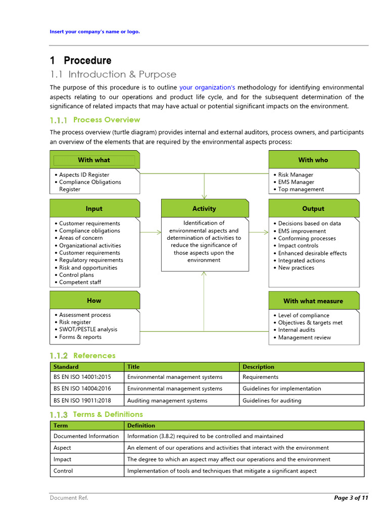 Environmental Aspects Procedure ISO 14001 | PDF | Audit | Business