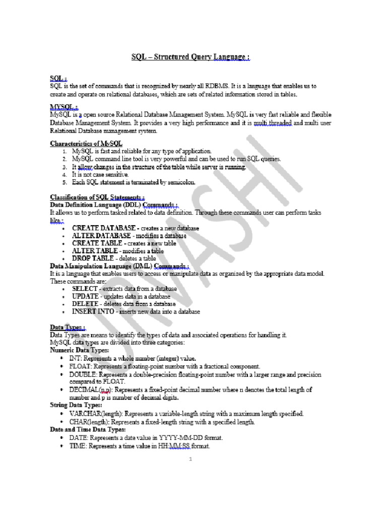 GEEKS SQL With Images 24-25 | PDF