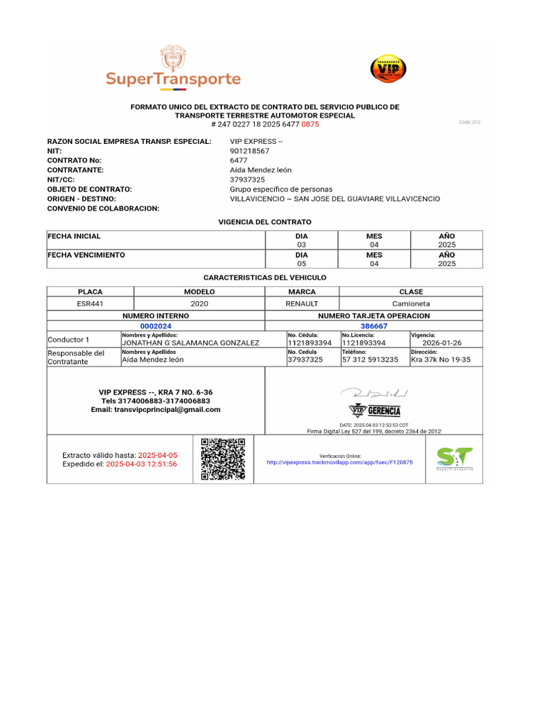 Extracto 120875 | PDF