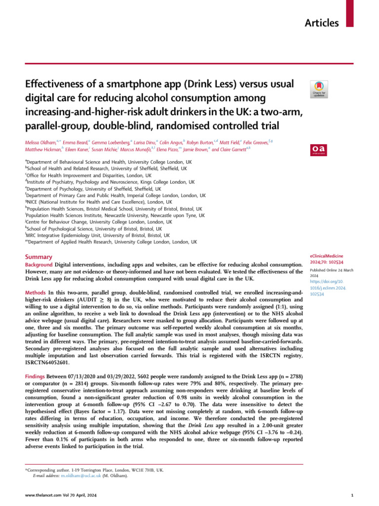 Effectiveness-of-a-smartphone-app-(Drink-Less)-ver | PDF | Randomized ...