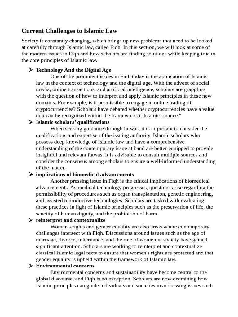 Modern Challenges to Islamic Law | PDF | Sharia | Populism