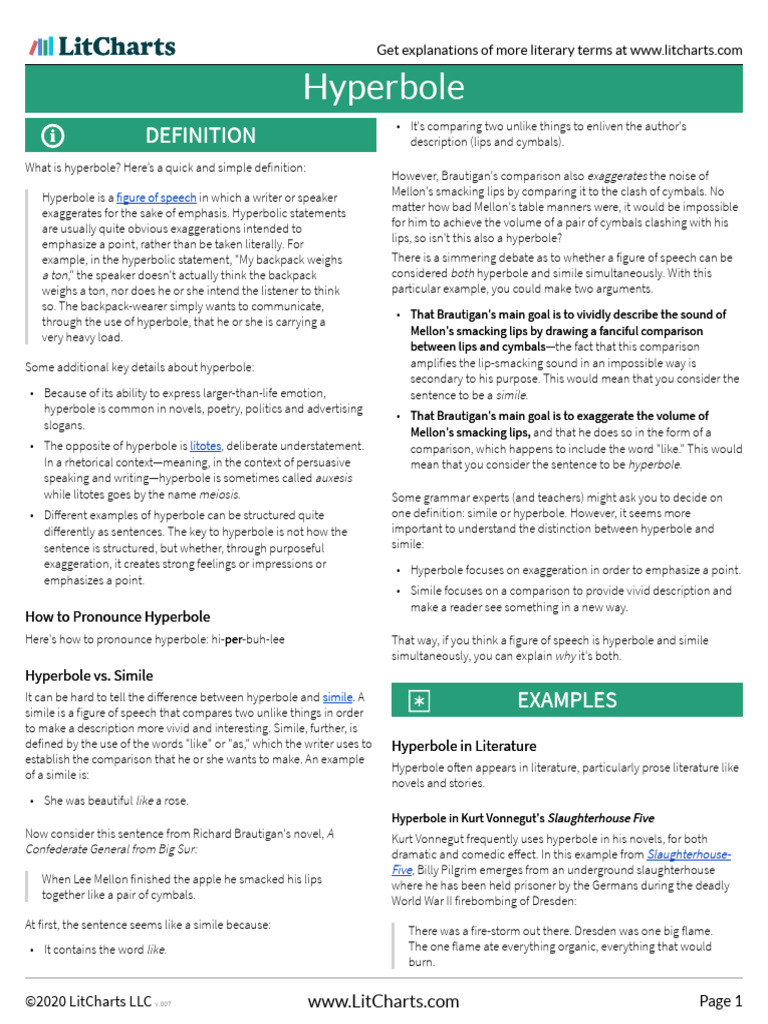 Hyperbole | PDF | Kurt Vonnegut | Mr. Darcy