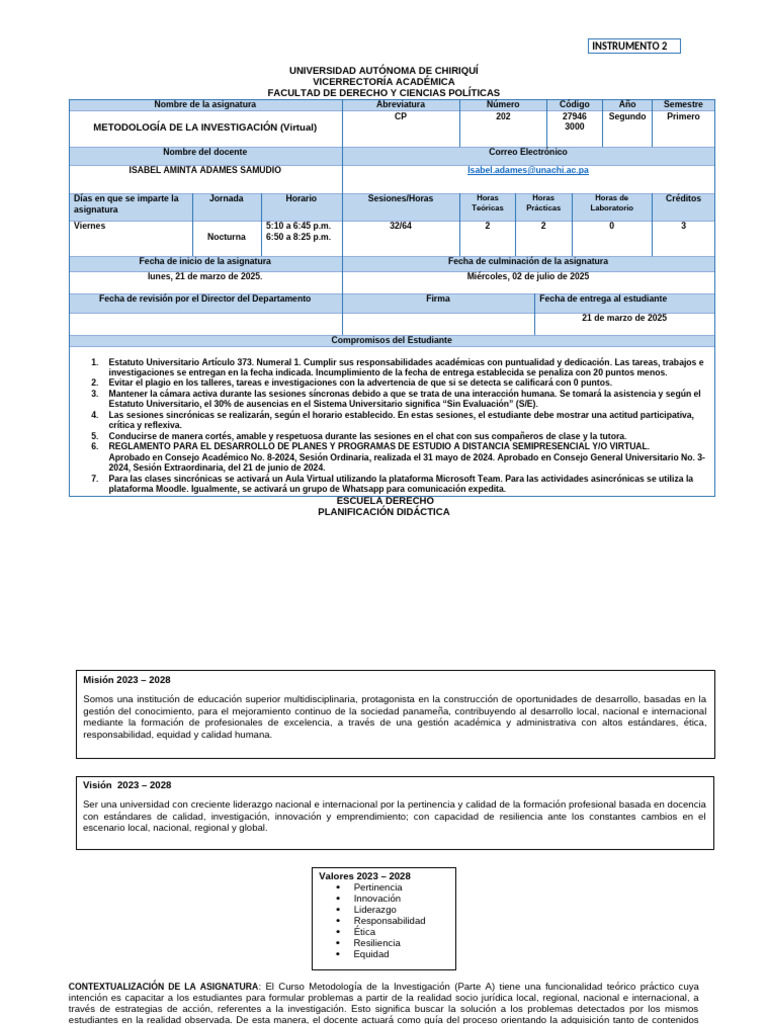 Inst-2-MIJ CP Primer Semestre 25 | PDF | Cognición | Conocimiento procedimental