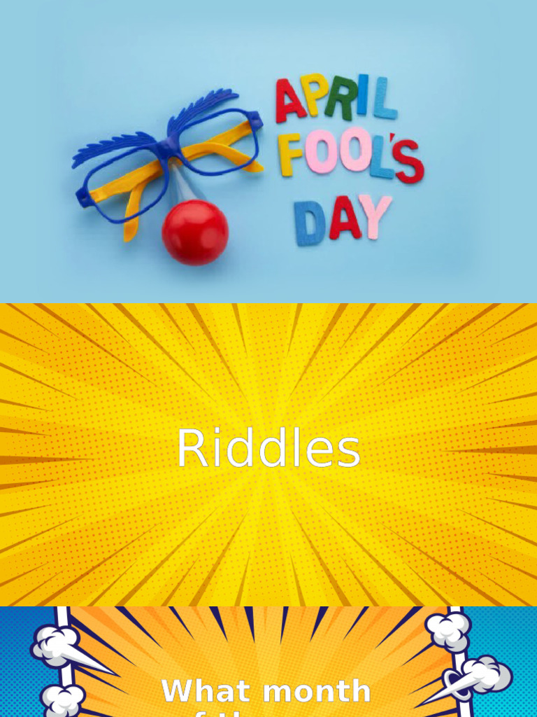 April Fools Day Riddles - 156483 | PDF