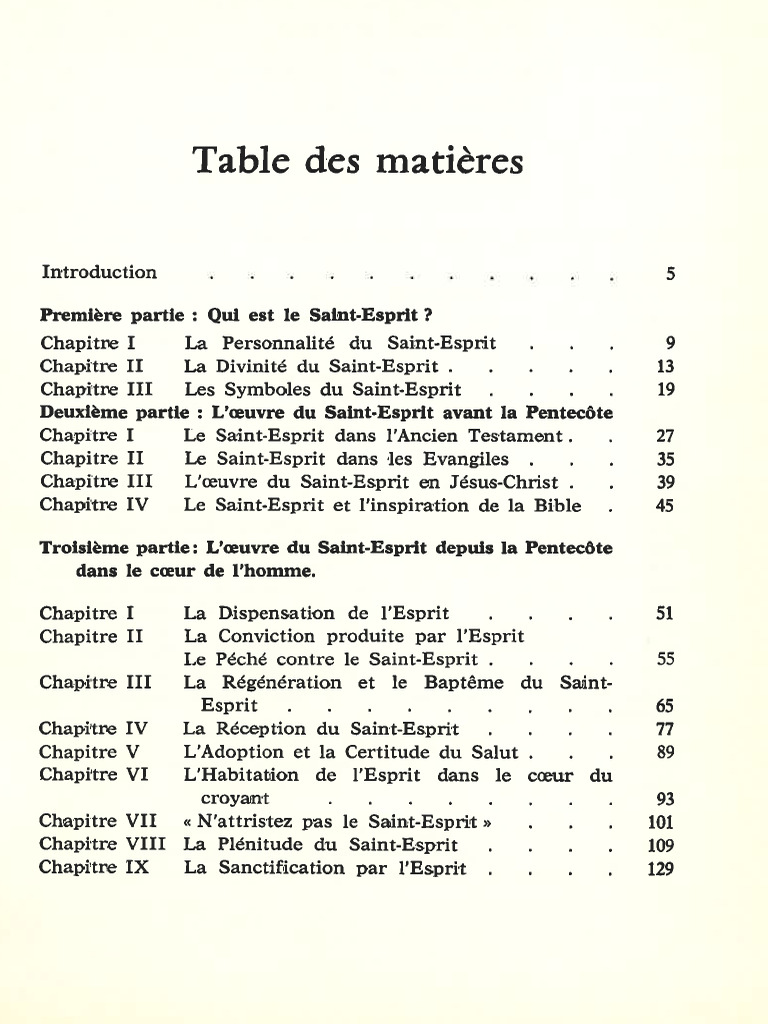 Table Des Matieres - Pache | PDF
