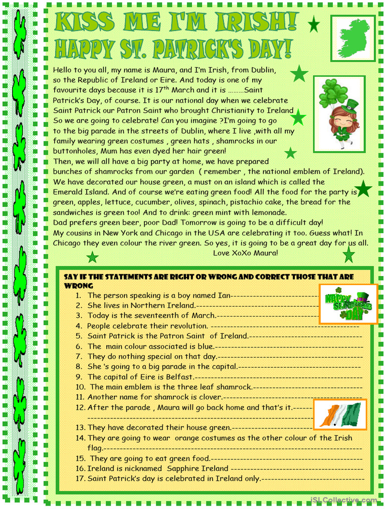 Saint Patrick's Day Reading | PDF | Ireland