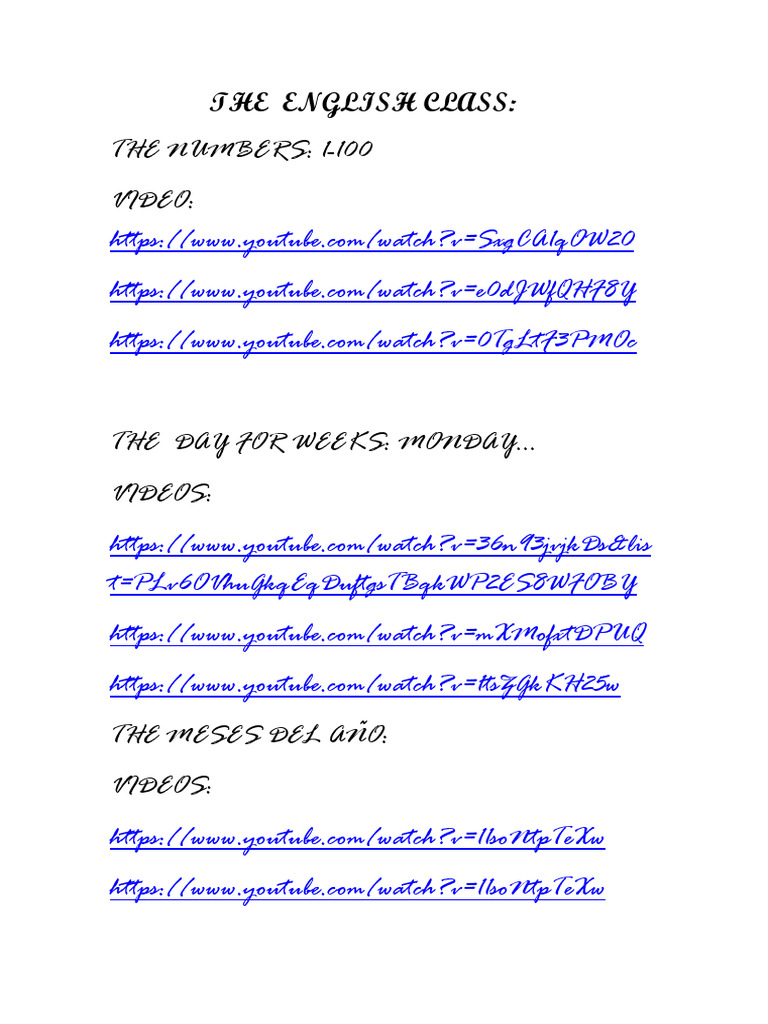 The English Class | PDF