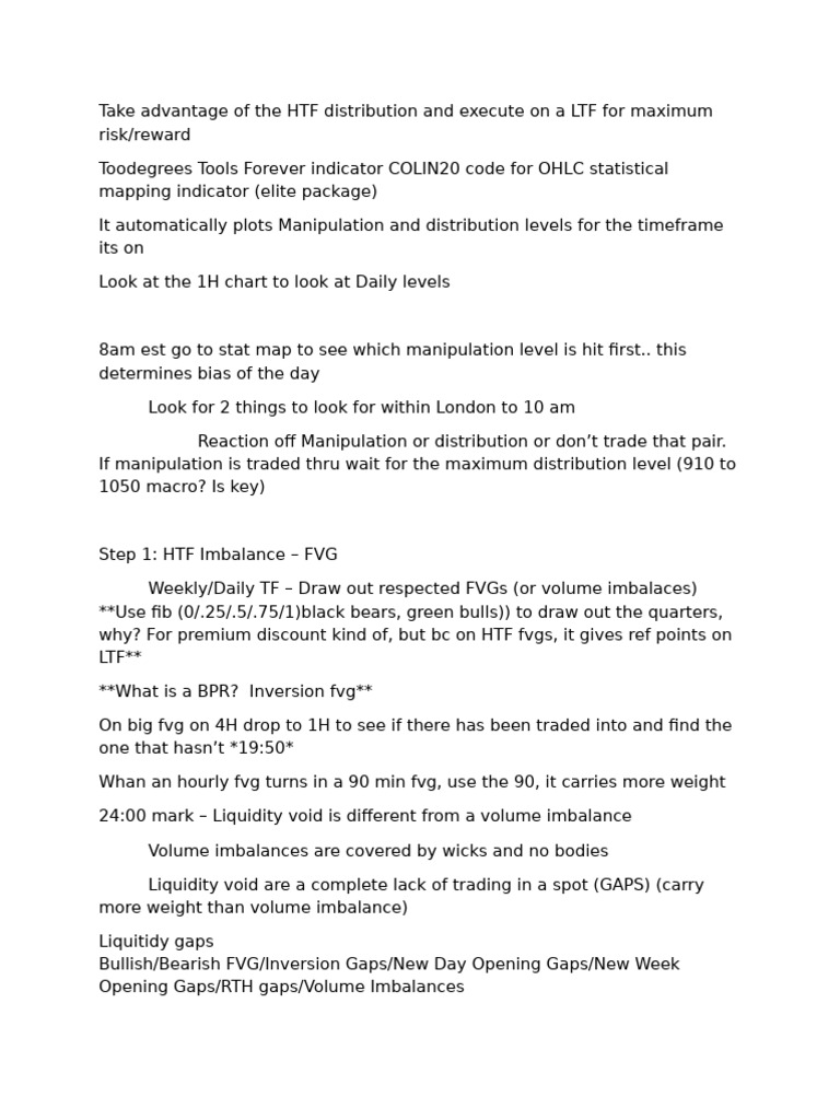 Take Advantage of The HTF Distribution and Execute On A LTF For Maximum Risk | PDF