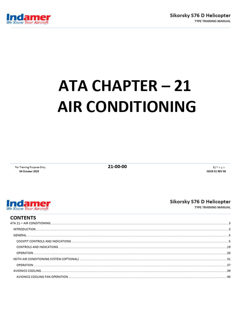 Sikorsky S76D Helicopter ATA 21 IAPL | PDF | Manufactured Goods ...