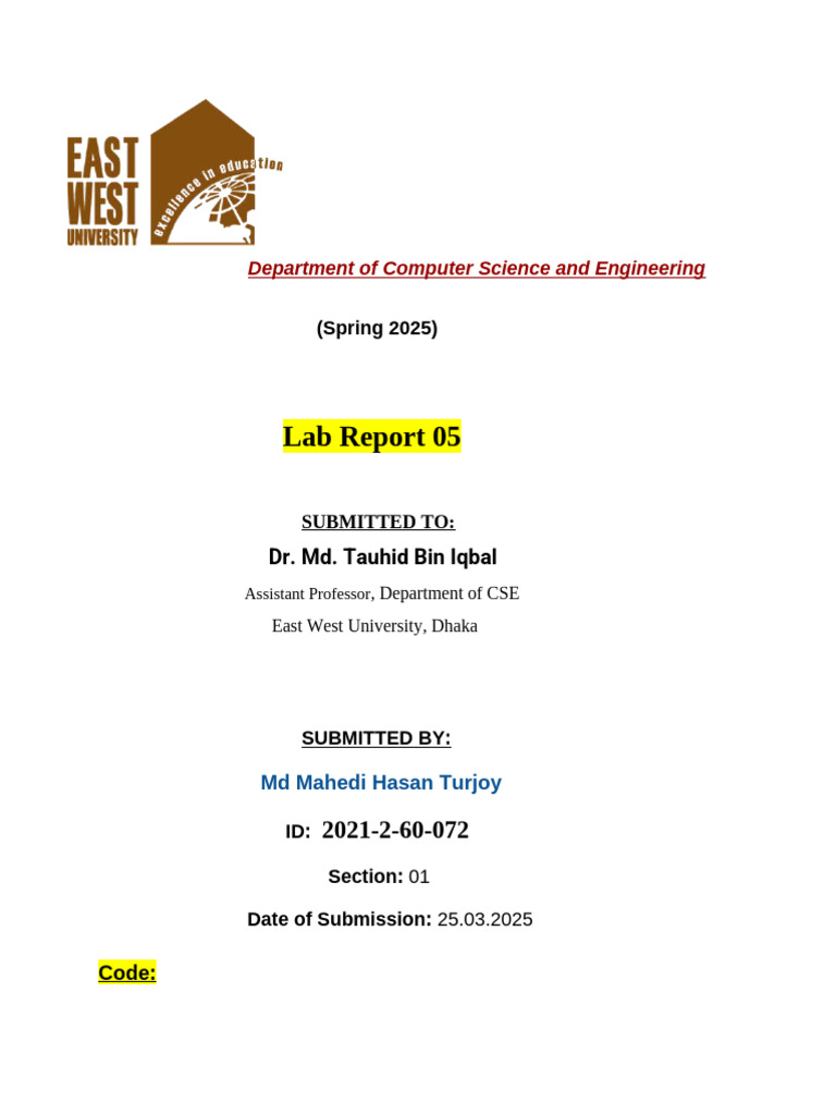 Mahedi Hasan TURJOY - Lab Task 5 - DDA ALogrithm Implementation | PDF | Software Development ...