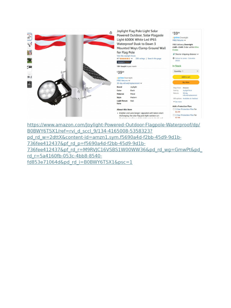 Solar-Powered Flagpole Light Review | PDF