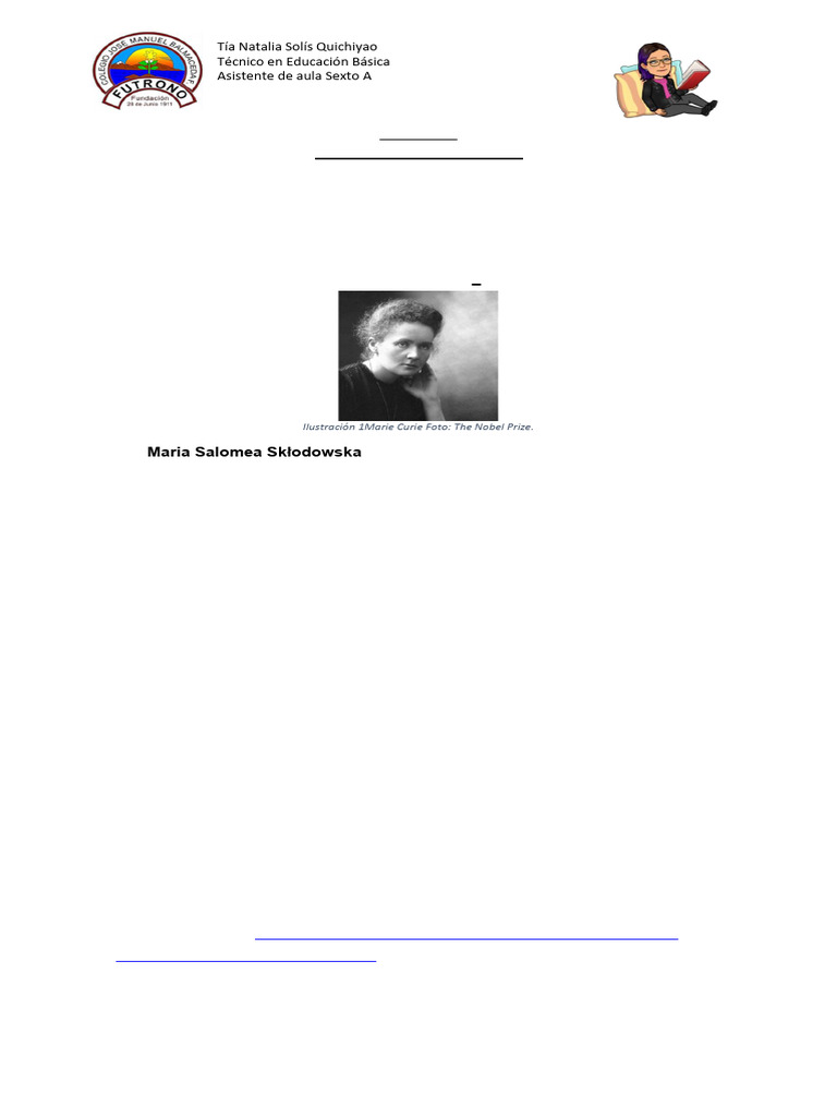 Guía 3 Comprensión de Lectura | PDF | Marie Curie | Desintegración ...