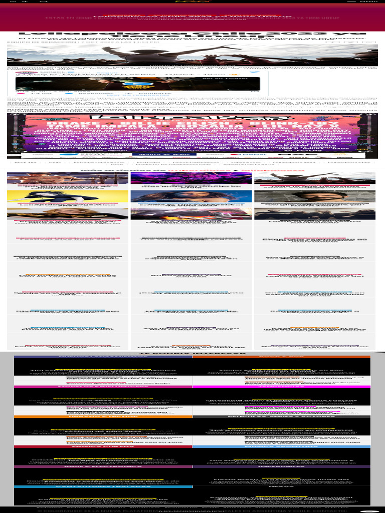 Lollapalooza Chile 2023 Ya Tiene Lineup | PDF | Taylor Swift