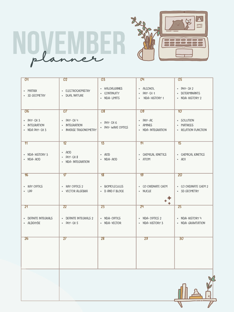 November Planner | PDF