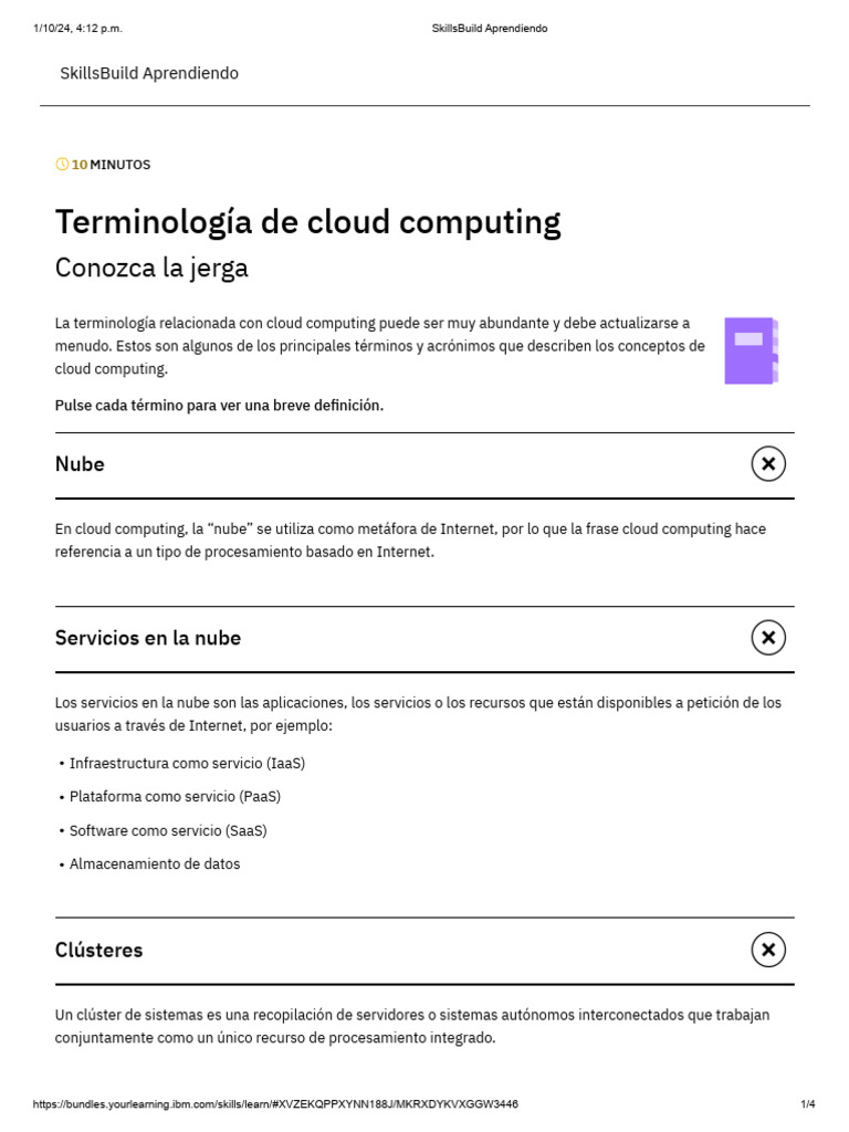 Jerga de Cloud Computing | PDF | Computación en la nube | Software como servicio
