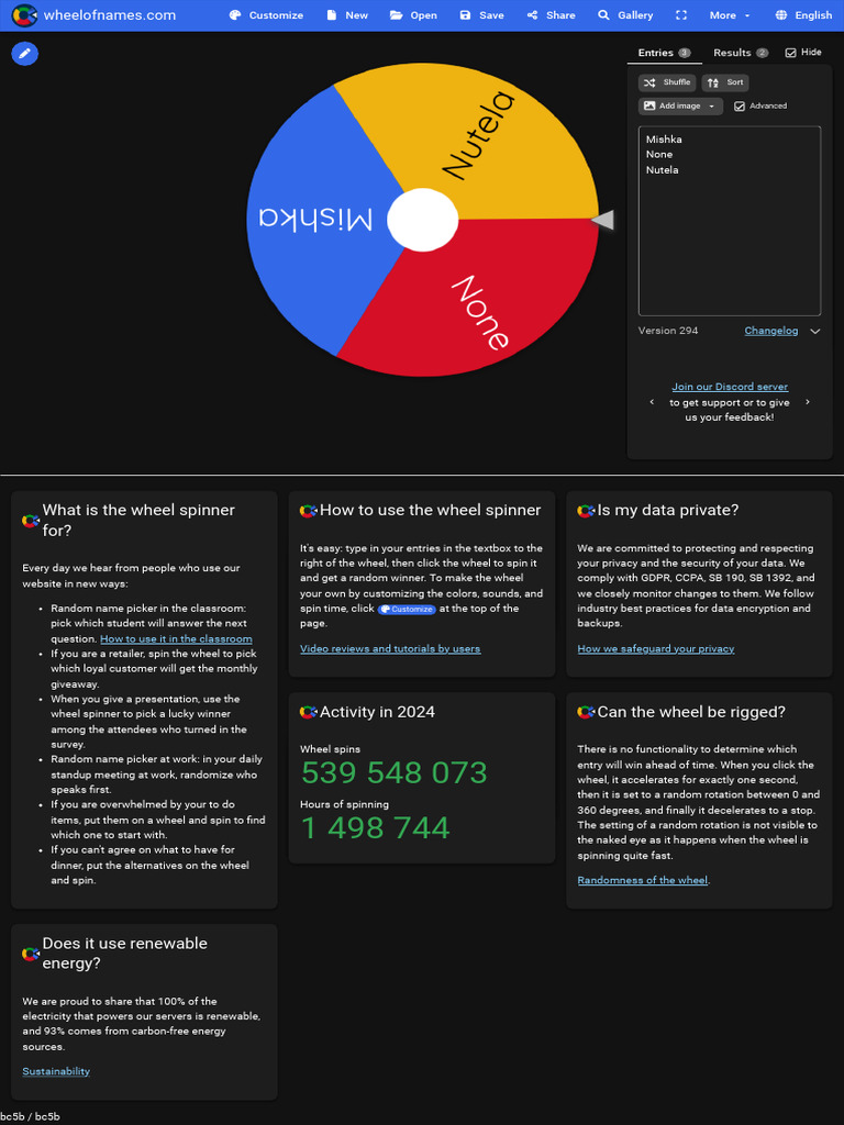 Wheel of Names Random Name Picker | PDF | Computing